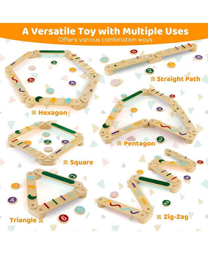 Slickblue Montessori Balance Beam Set Wooden Balance Boards with ...