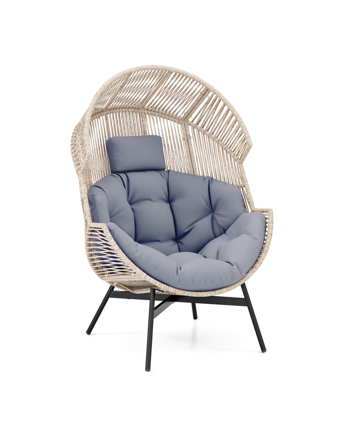 Click here for Slickblue Wicker Oversized Egg Style Chair with Cu... prices