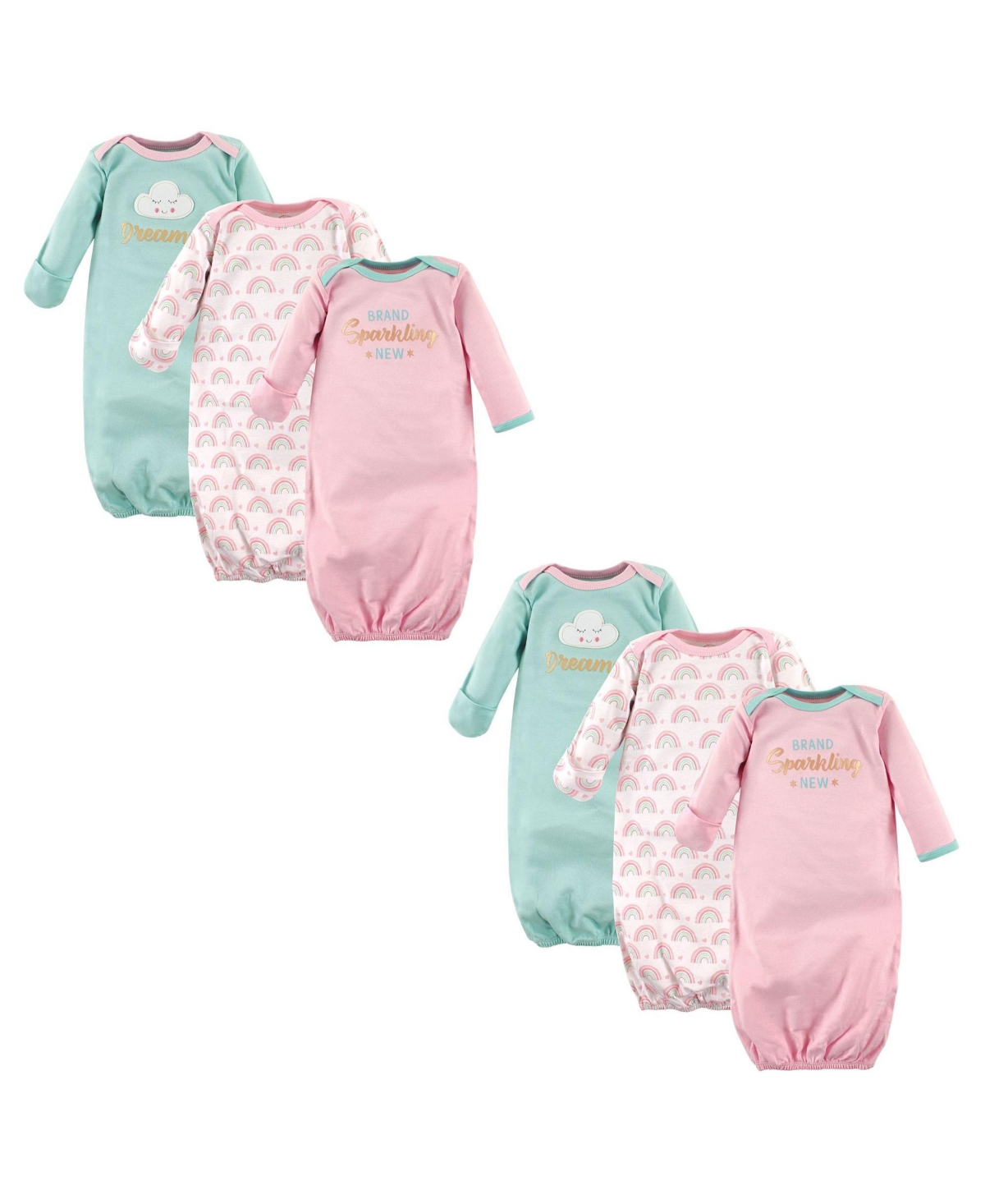 Click here for Luvable Friends Baby Girls Cotton Gowns - Dreamer prices