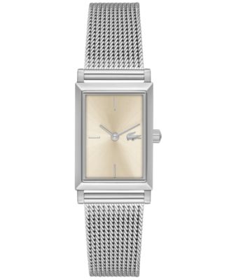 Lacoste Women's Catherine Silver Stainless Steel Mesh Bracelet Watch 20 ...