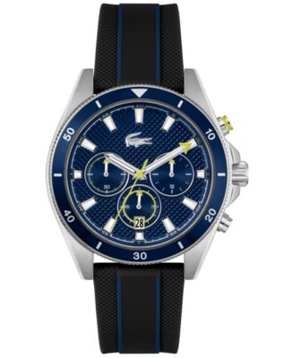 Lacoste Men's Mainsail Blue Silicone Watch 43mm - Macy's