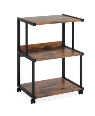 Tribesigns 3-Shelf Printer Stand with Storage, Rolling Printer Table ...