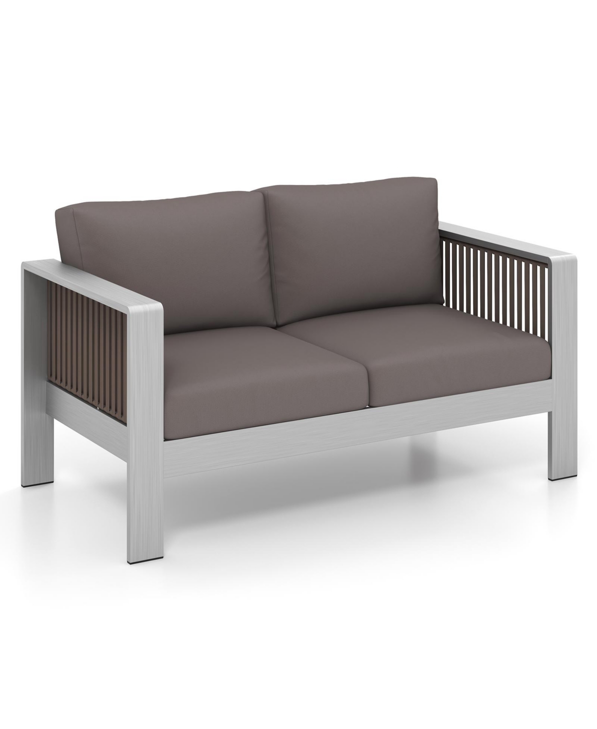 Click here for Skonyon Patio Aluminum Loveseat Sofa Outdoor Furni... prices