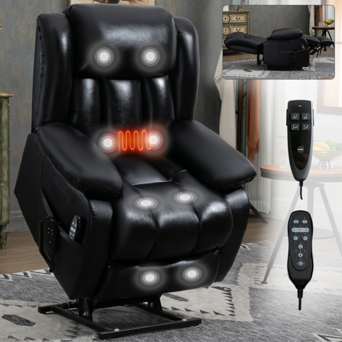 Click here for Electric Power Lift Recliner with Massage & Heat -... prices