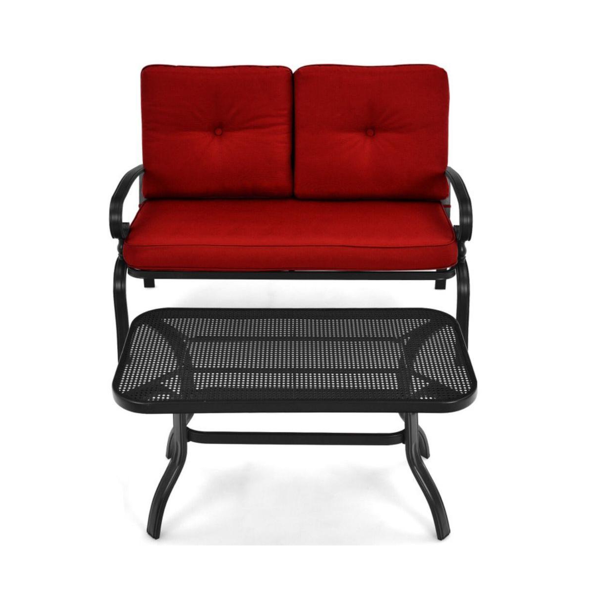 Click here for Sugift 2 Pieces Patio Loveseat Bench Table Furnitu... prices