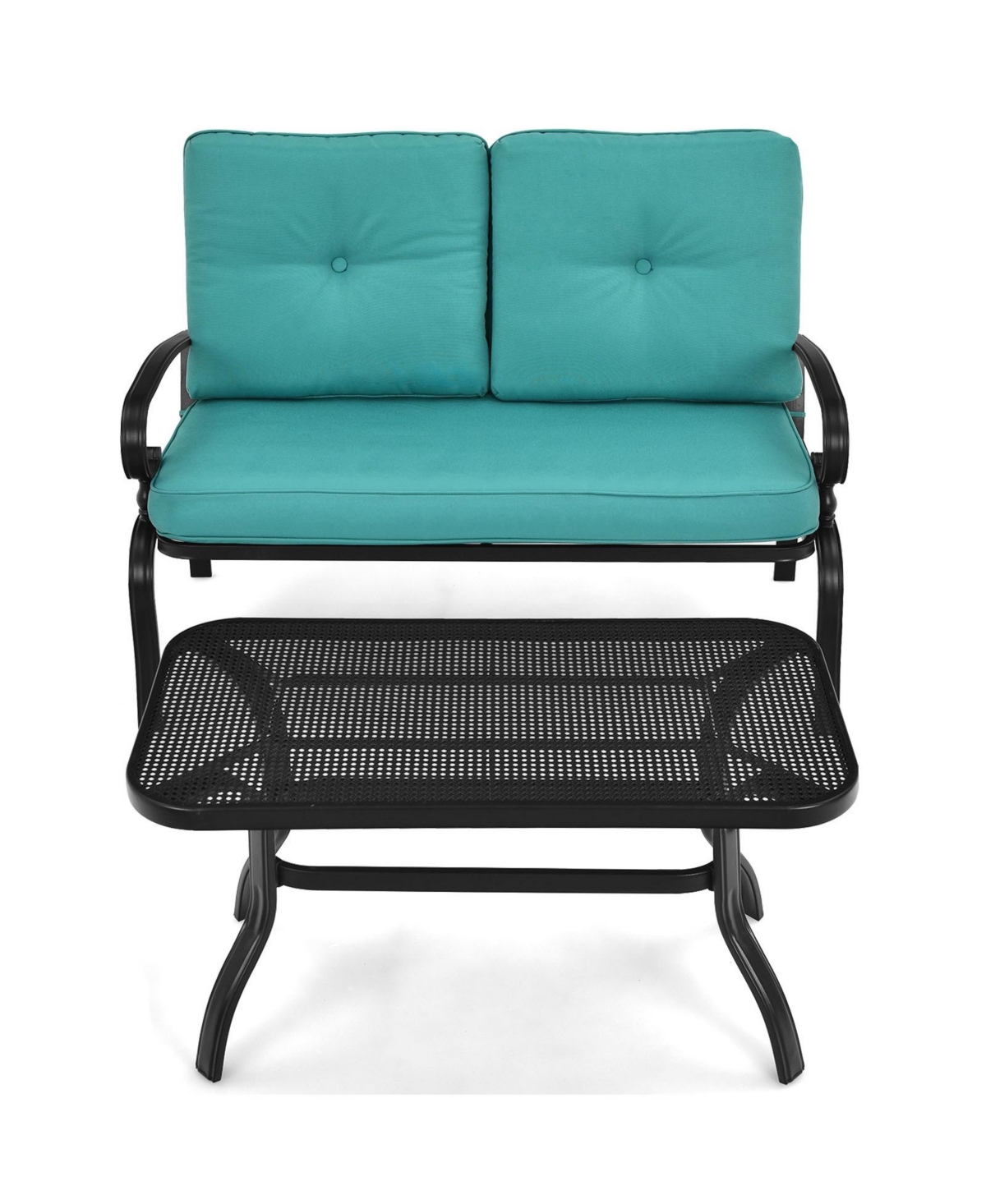 Click here for Sugift 2 Pieces Patio Loveseat Bench Table Furnitu... prices