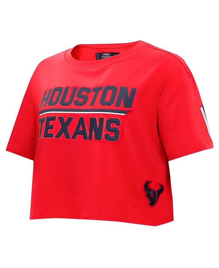Pro Standard Women's Red Houston Texans Alternate Cropped Boxy T-Shirt ...