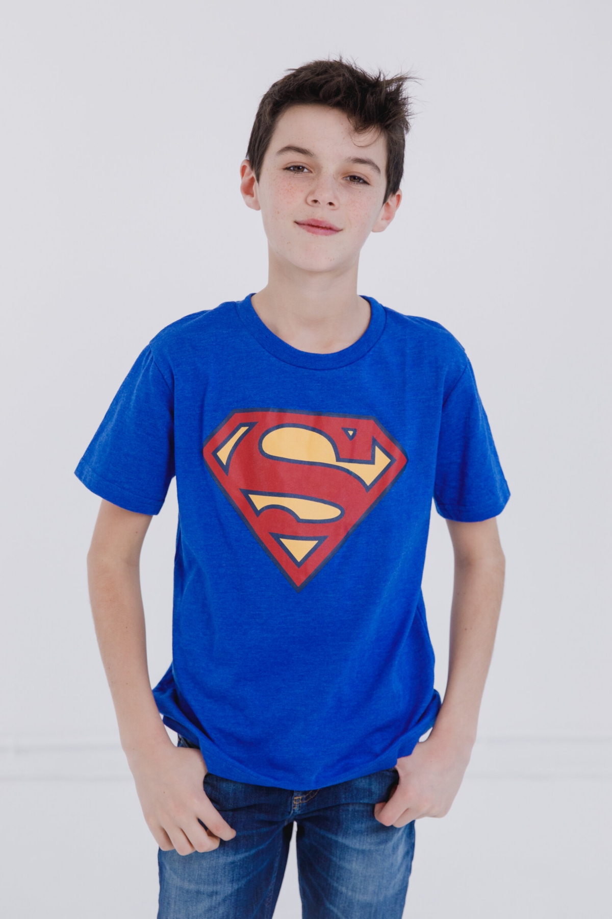 Click here for Justice League Little Boys T-Shirt - Superman  blu... prices