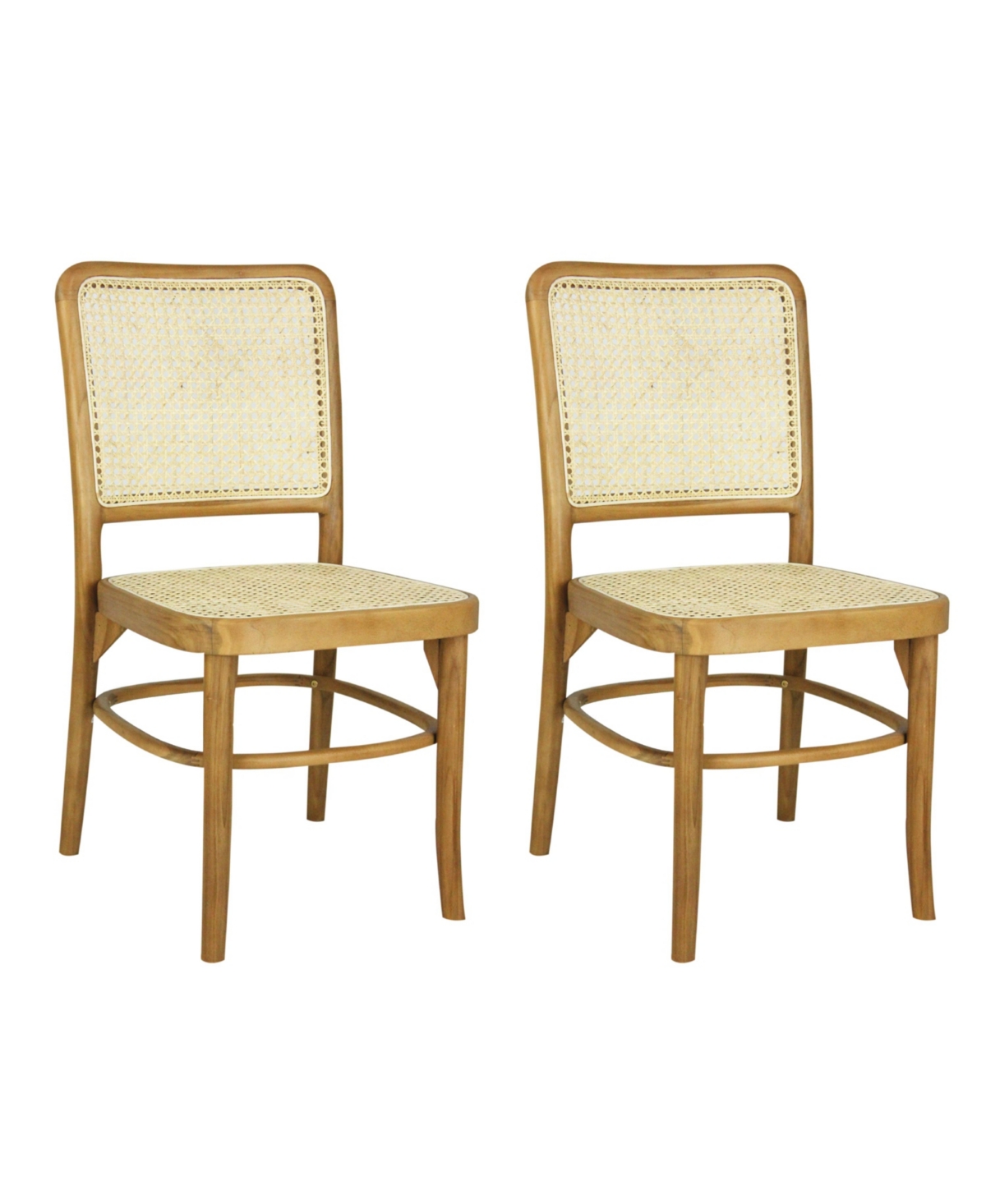 Click here for Colmar Mid-Century Vintage Wood Rattan Dining Chai... prices