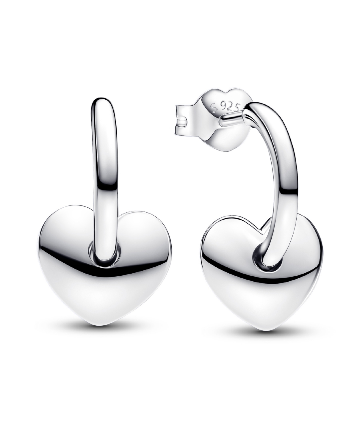 Click here for Pandora Sterling Silver Heart Open Hoop Earrings -... prices