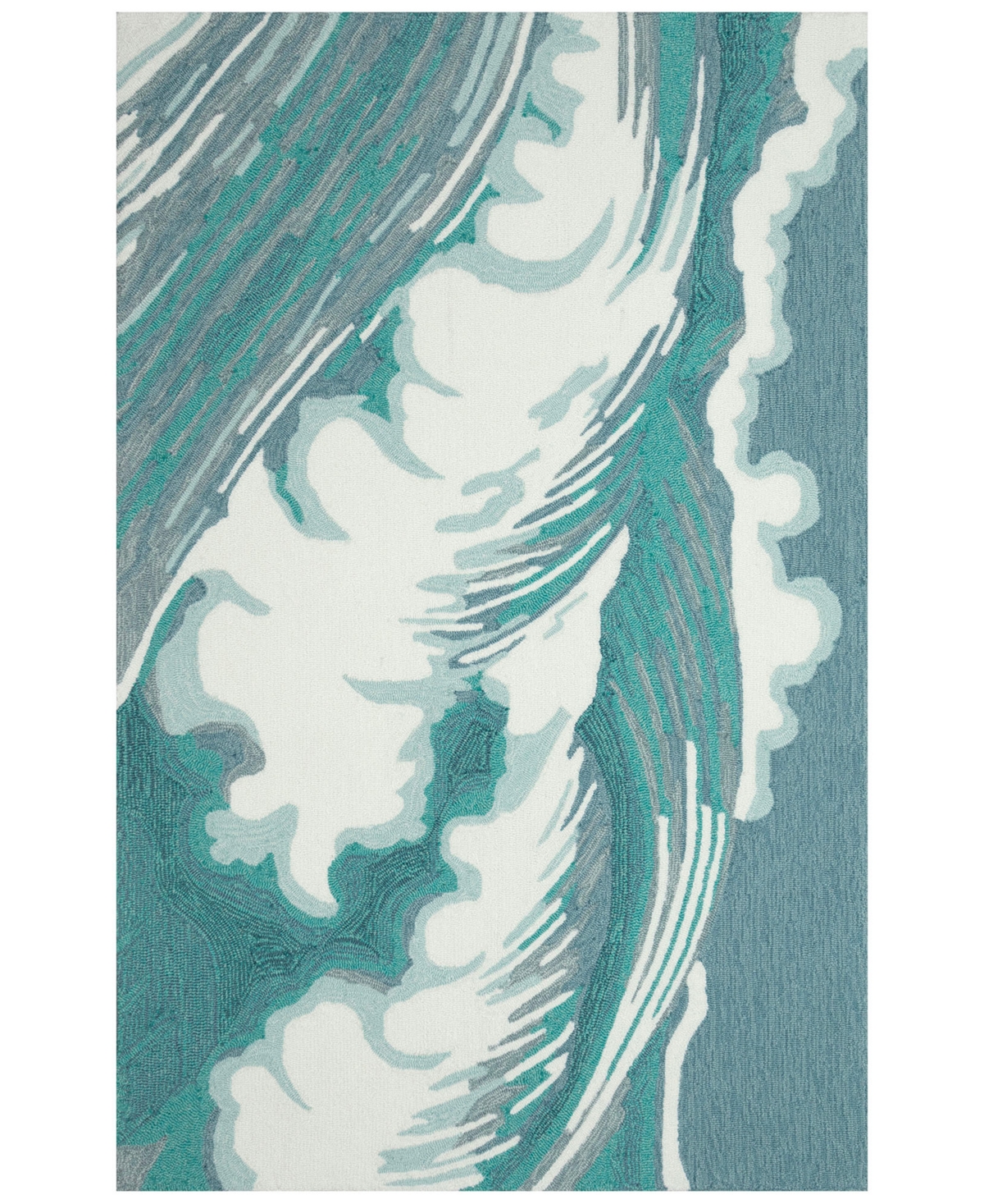 Click here for Liora Manne Capri Wave 5x76 Area Rug - Aqua prices