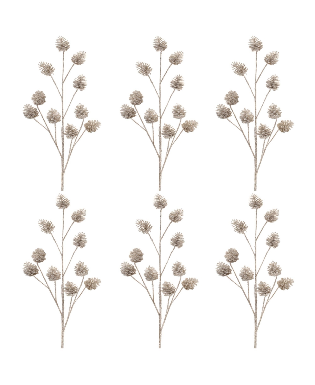 Click here for Set of 6 Glitter Pine Cone Sprays Perfect for Holi... prices