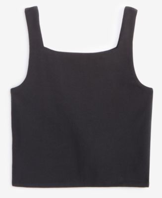 With Jules Big Girls Square-Neck Cropped Tank Top - Macy's