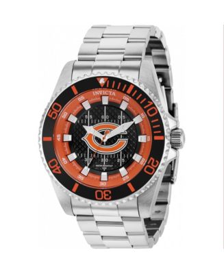 Invicta Men's 36935 NFL Chicago Bears Quartz 3 Hand White, Orange, Dark ...