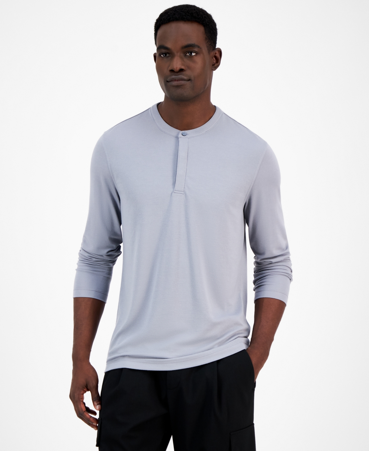 Click here for Alfani Mens Alfatech Solid Henley  Created for Mac... prices