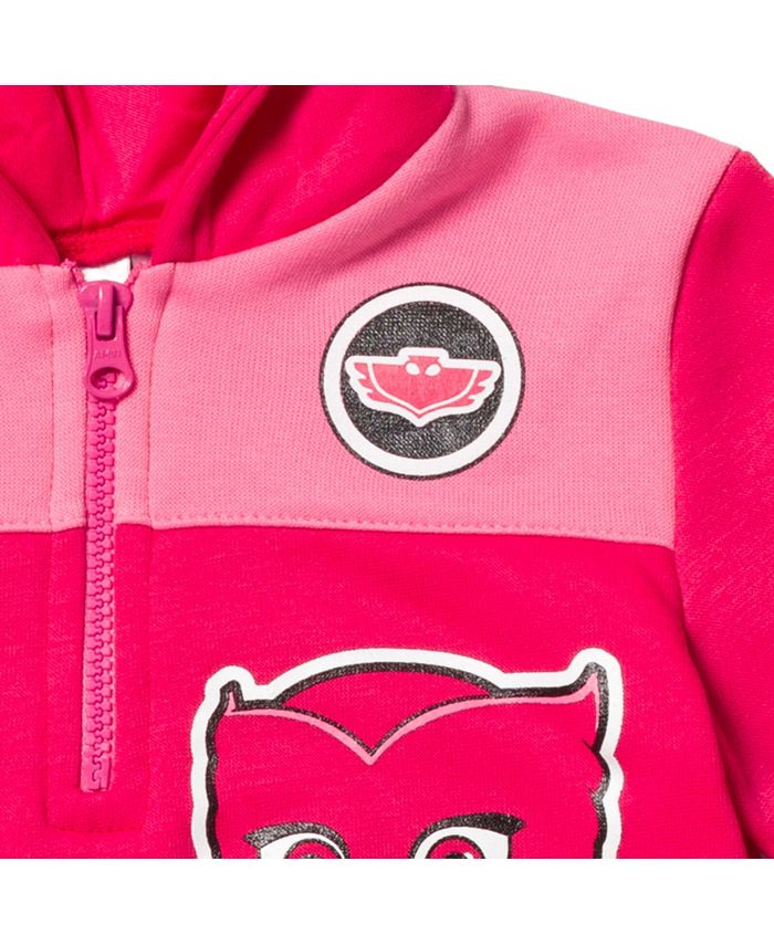PJ Masks Toddler Girls Catboy Gekko Owlette Fleece Half Zip Hoodie to ...