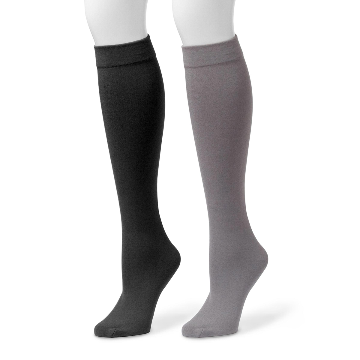 Click here for Muk Luks Womens 2 Pack Fleece Lined Knee High Sock... prices