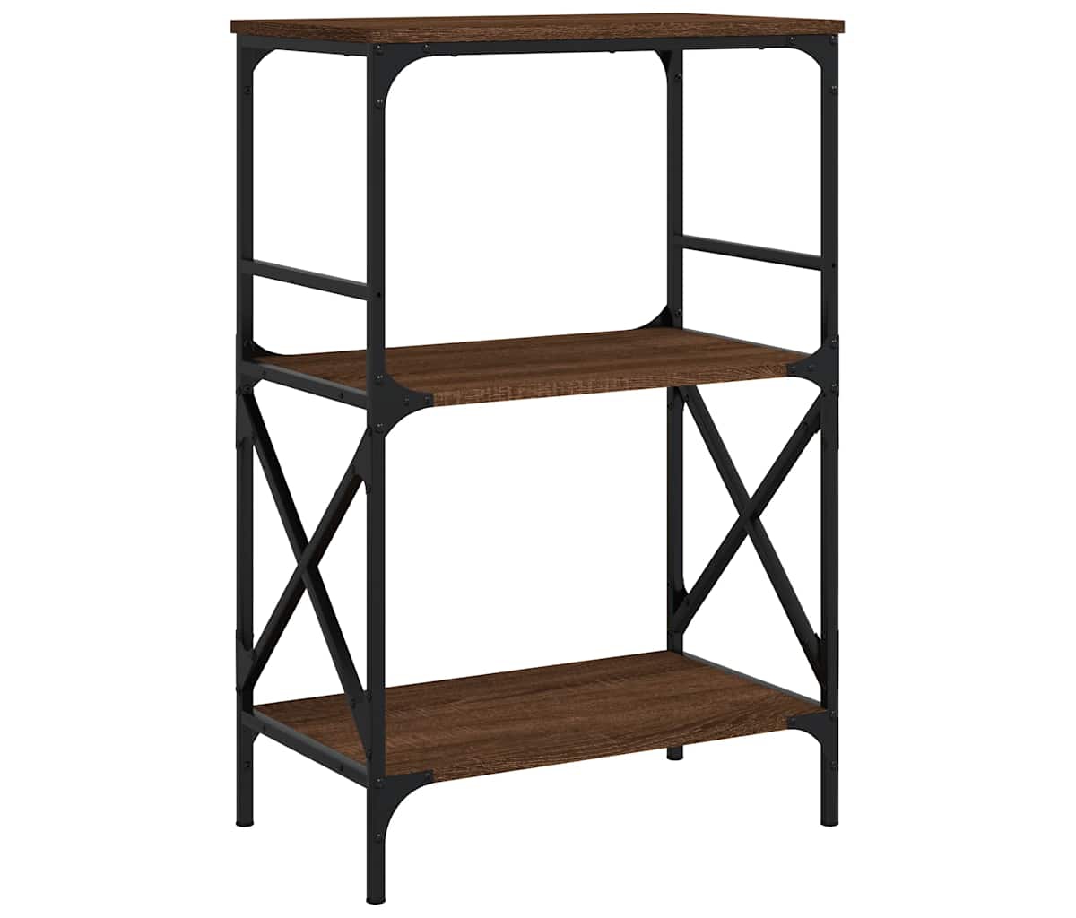 Click here for Bookcase 3-Tier Brown Oak 23.2x13.8x35.6 Engineere... prices