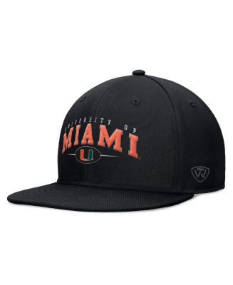 Top of the World Men's Black Miami Hurricanes Bullpen Snapback Hat - Macy's
