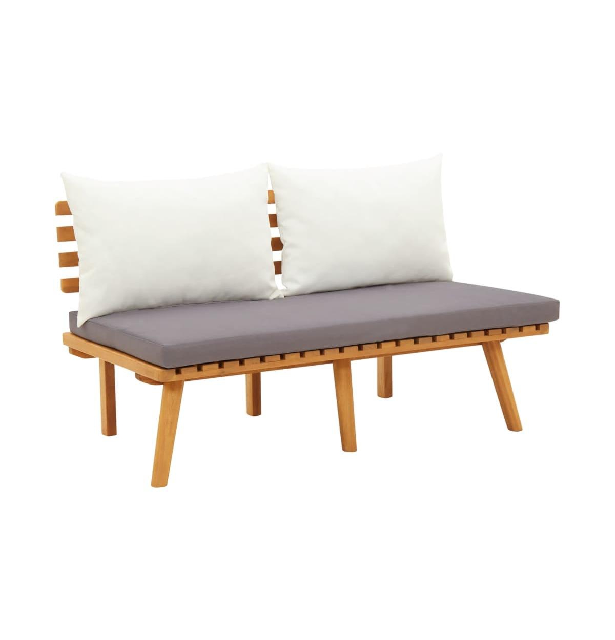 Click here for Patio Bench with Cushions 45.3 Solid Acacia Wood -... prices