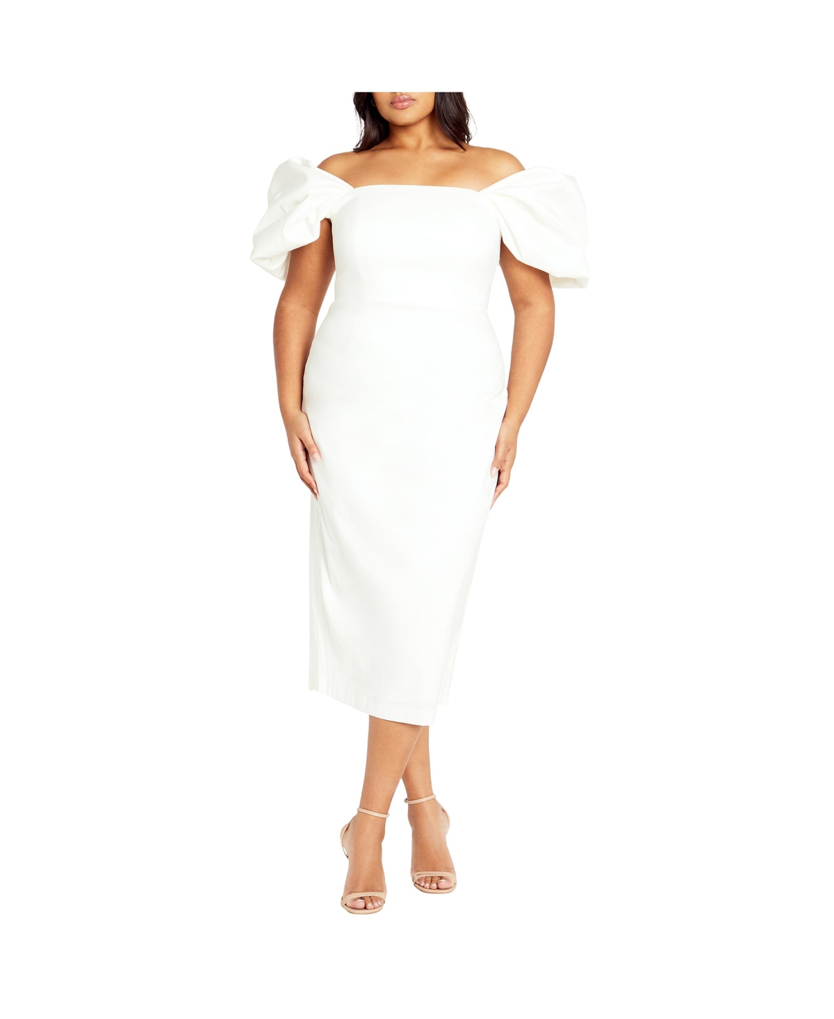 Click here for City Chic Womens Elyse Dress - White prices