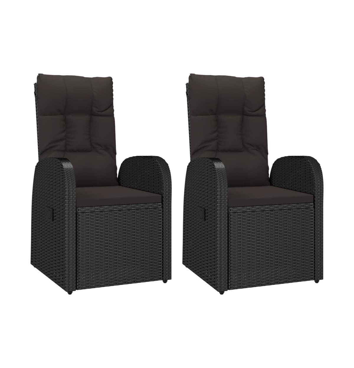 Click here for Reclining Patio Chairs 2 pcs with Cushions Poly Ra... prices
