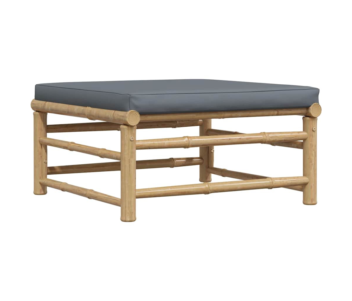 Click here for vidaXL Patio Footrest with Dark Gray Cushion Bambo... prices