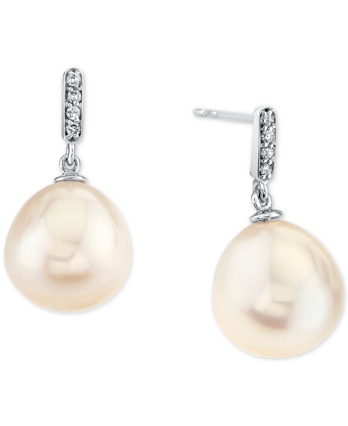 Click here for Cultured Freshwater Pearl (11mm) & Diamond Accent... prices