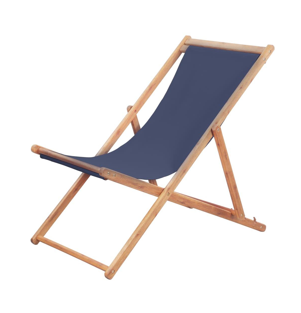 Click here for vidaXL Folding Beach Chair Fabric and Wooden Frame... prices