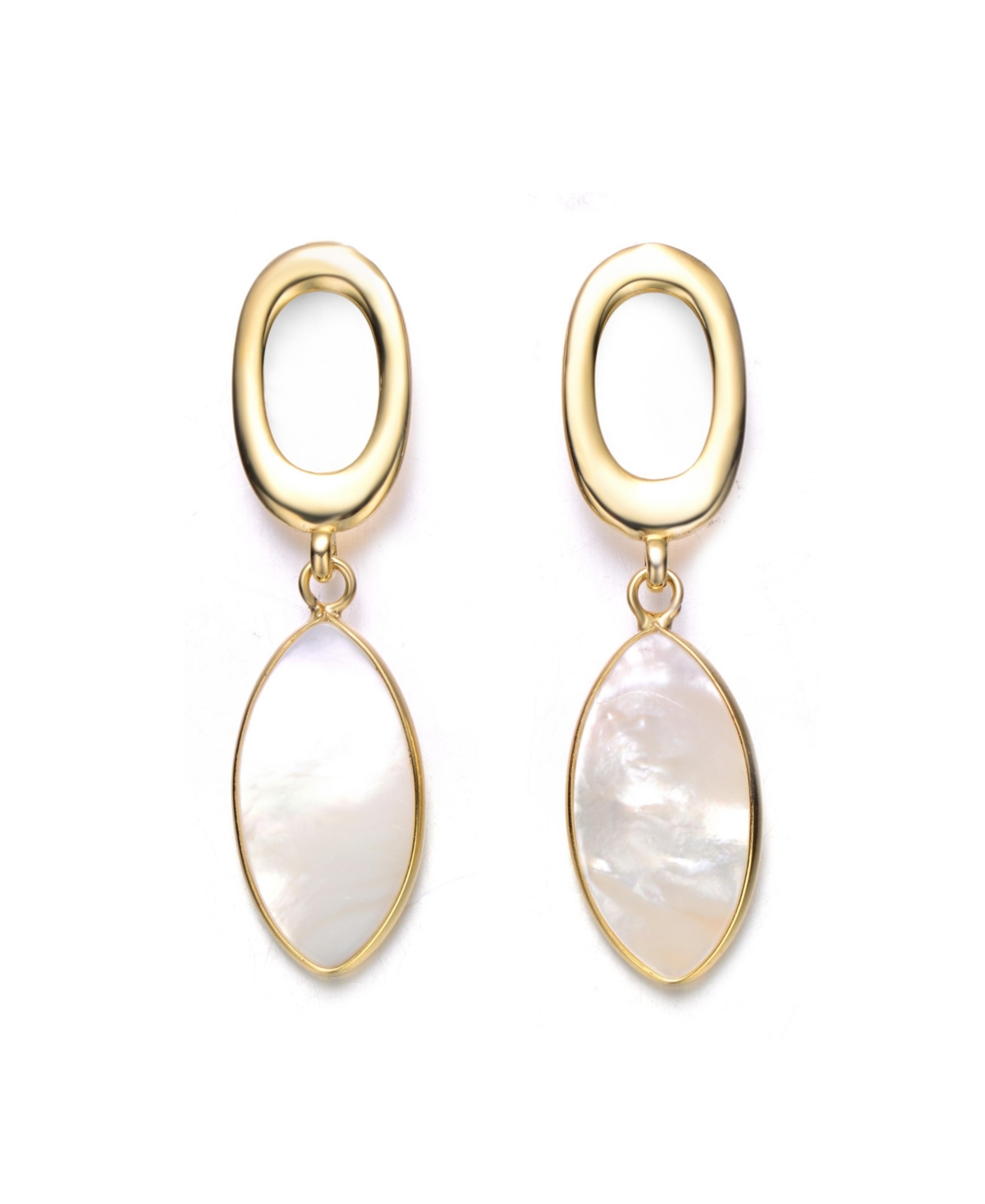 Click here for Sterling Silver with 14K Gold Plated Pearl Drop Ea... prices
