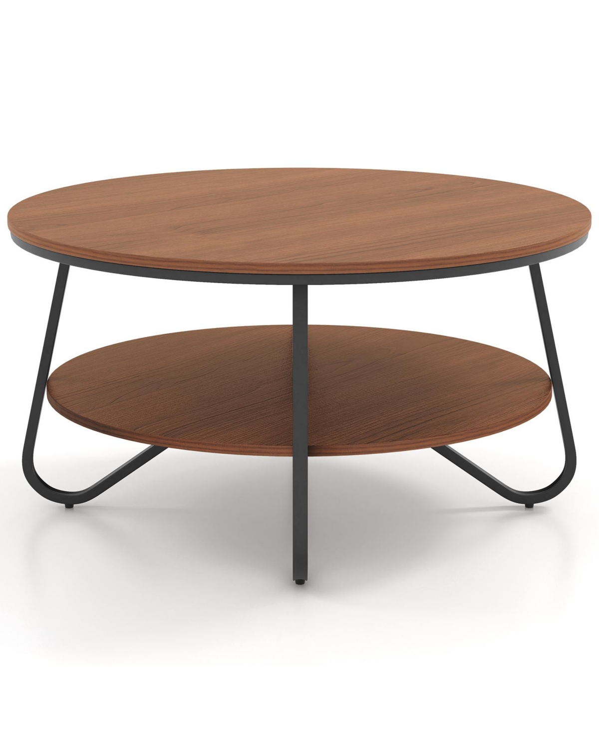 Click here for 33.5 Inch Round Coffee Table with Wood Grain Finis... prices