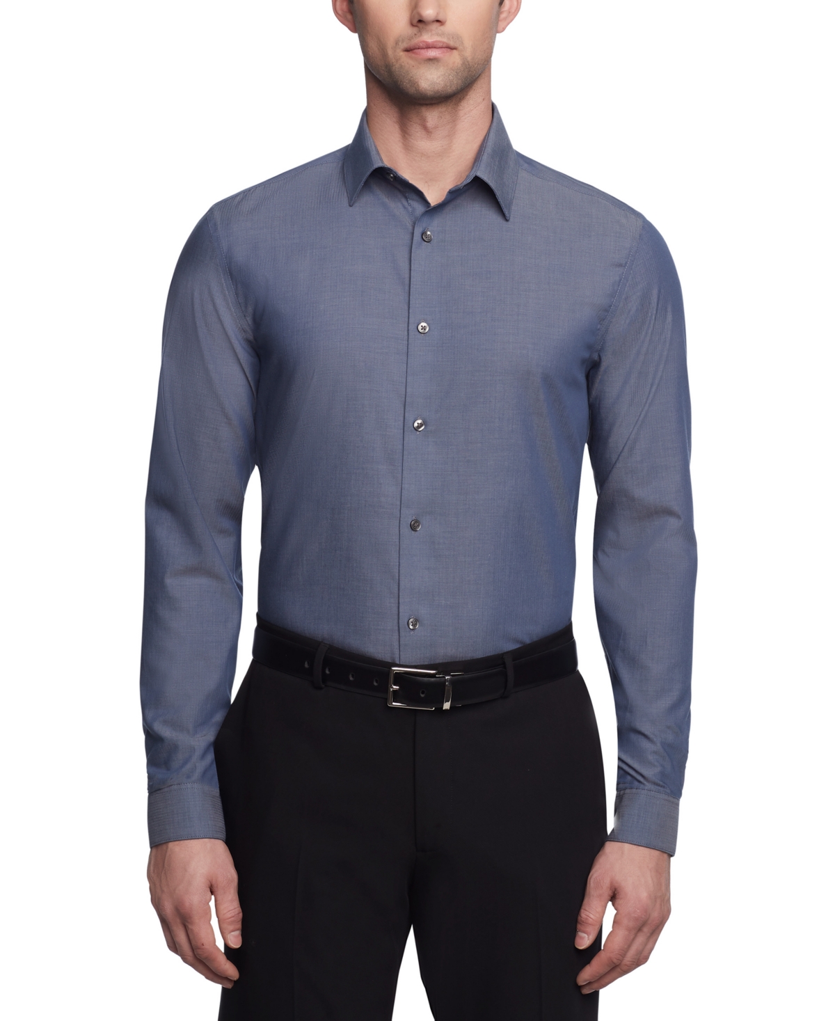 Click here for Calvin Klein Steel Mens Slim-Fit Non-Iron Herringb... prices