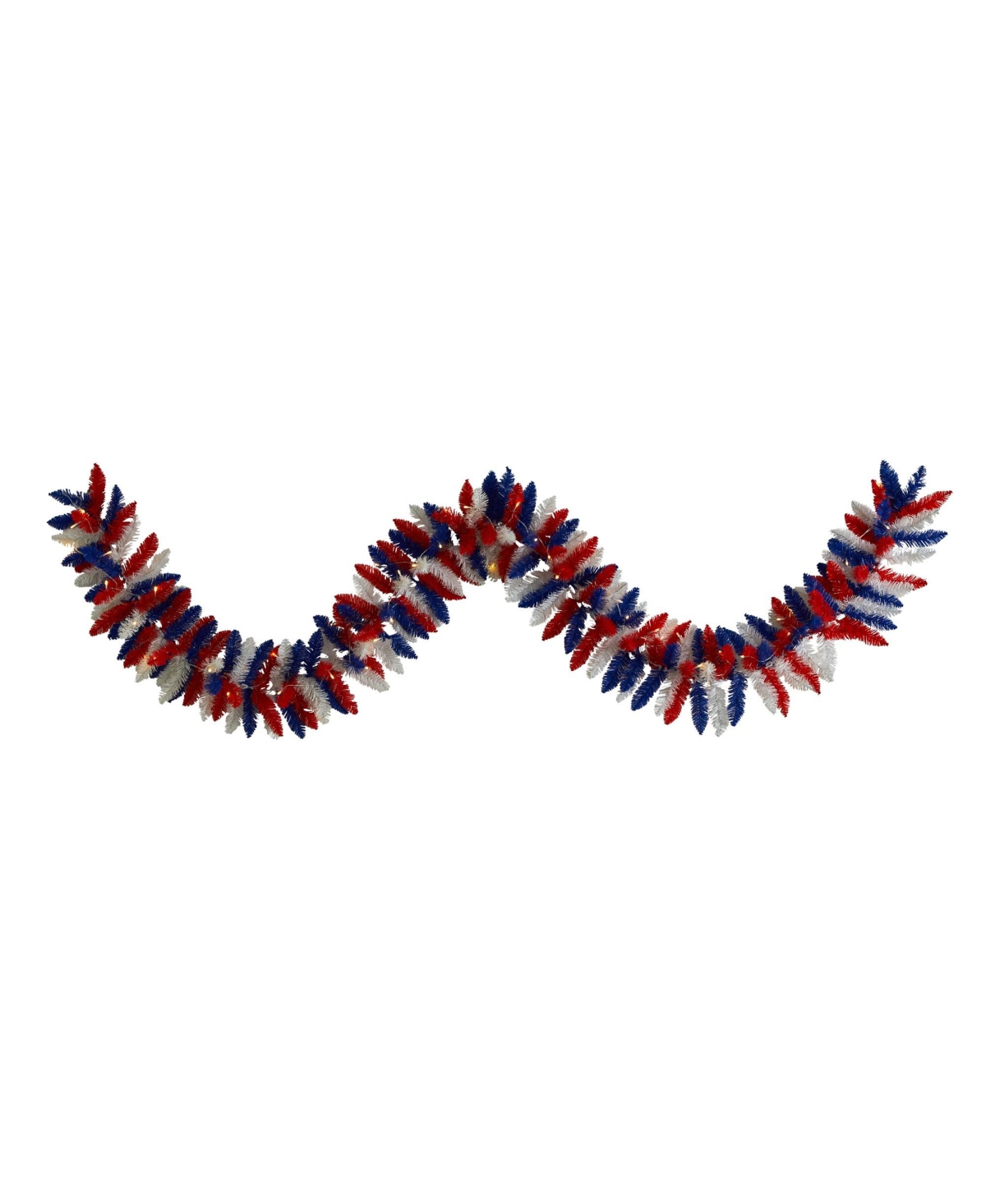 Click here for Slickblue Patriotic Garland with 50 Led Lights for... prices