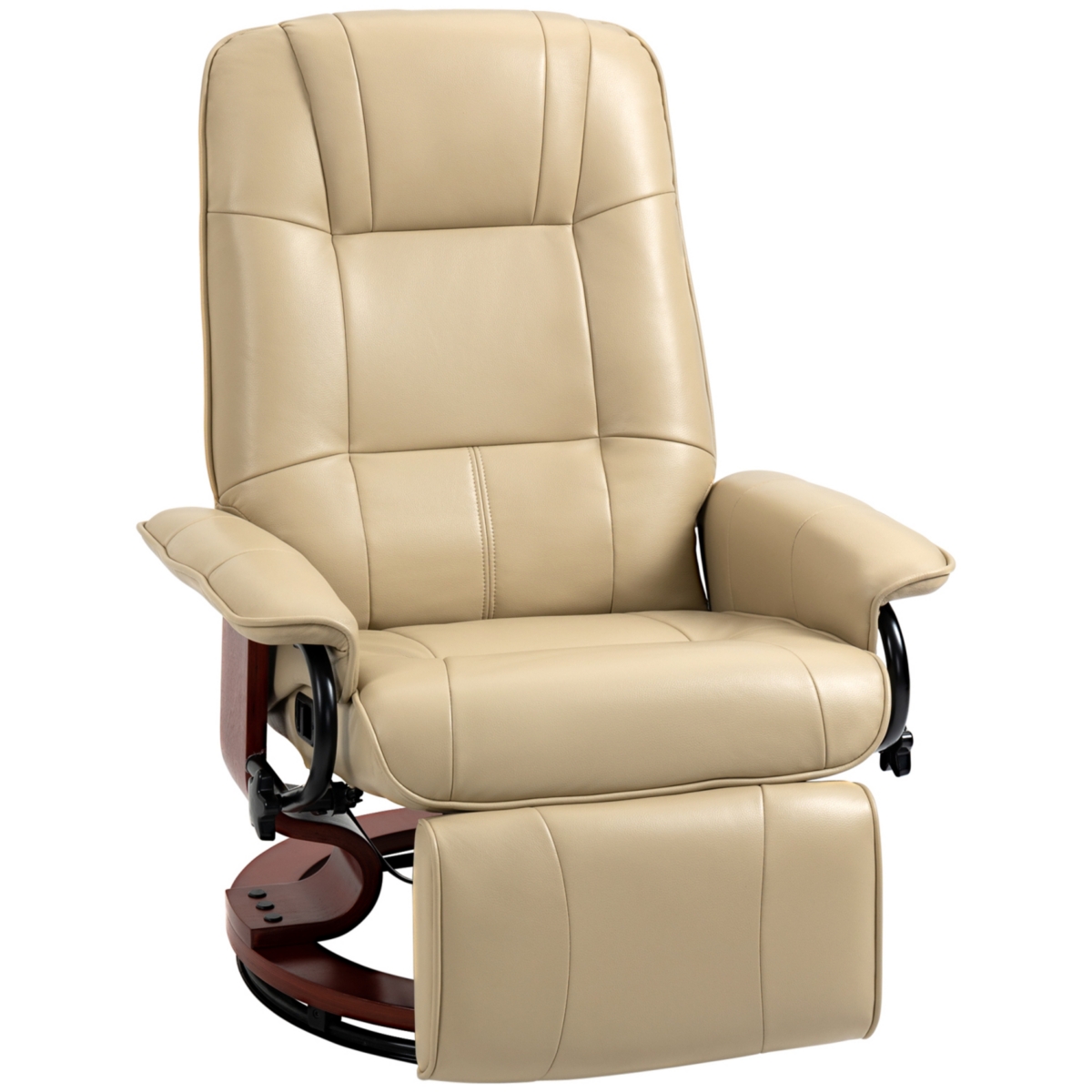 Click here for Faux Leather Manual Recliner with Swivel Wood Base... prices
