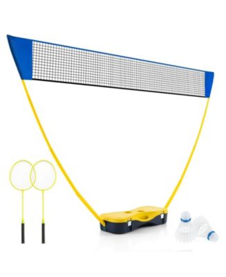 VEBREDA Portable Badminton Set Outdoor Sport Game Set with 2 ...