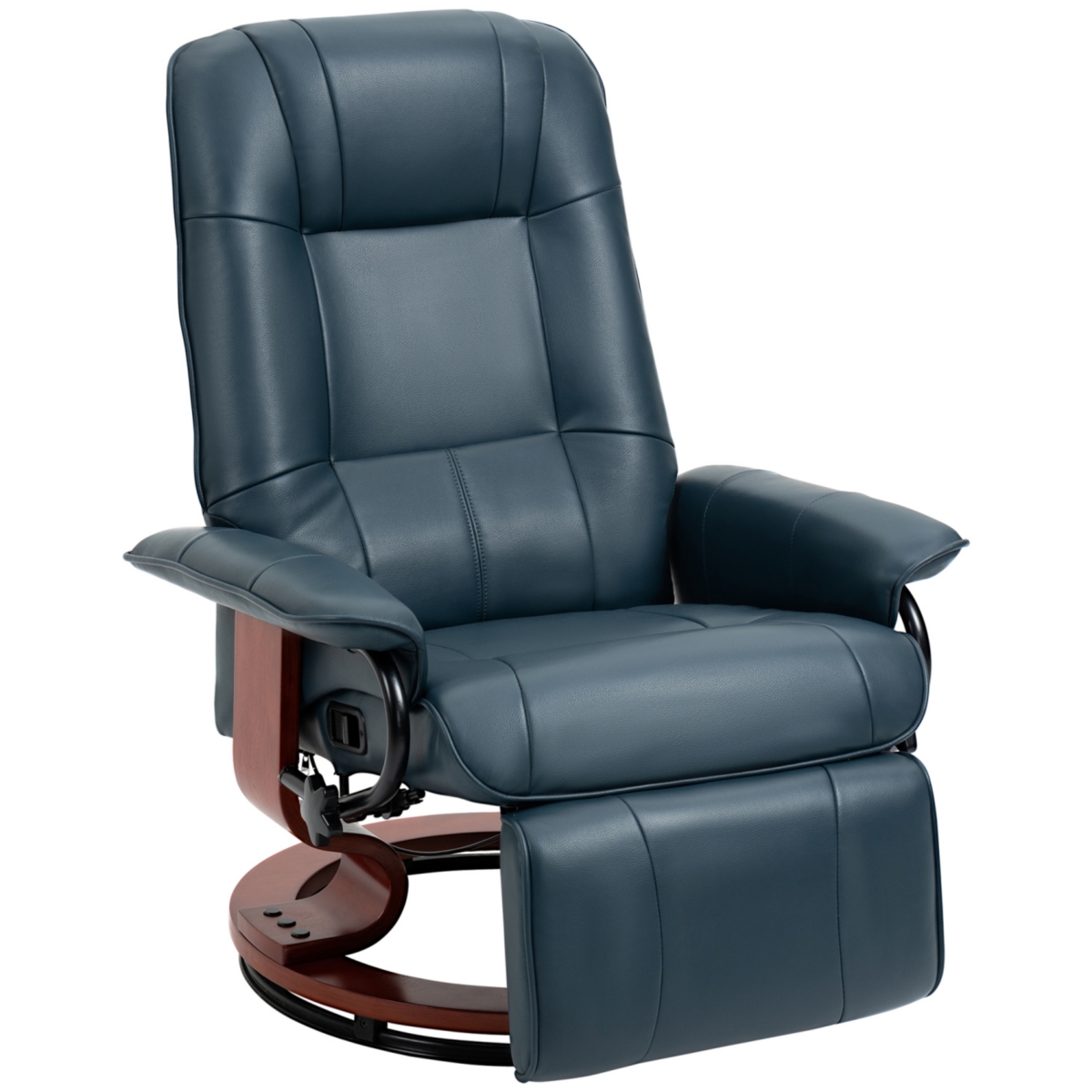 Click here for Faux Leather Manual Recliner with Swivel Wood Base... prices