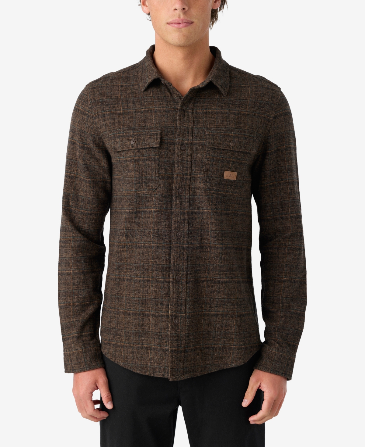 Click here for ONeill Mens Davies Flannel Button Shirt - Brown prices