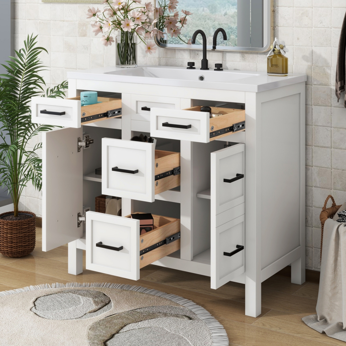 Click here for Streamdale 36" Integrated Sink Vanity 4 Drawe... prices