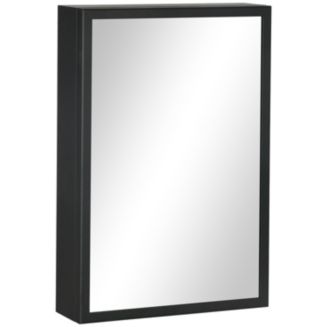 Bathroom Mirror with Storage Shelves Bathroom Wall Cabinet, Black - Macy's