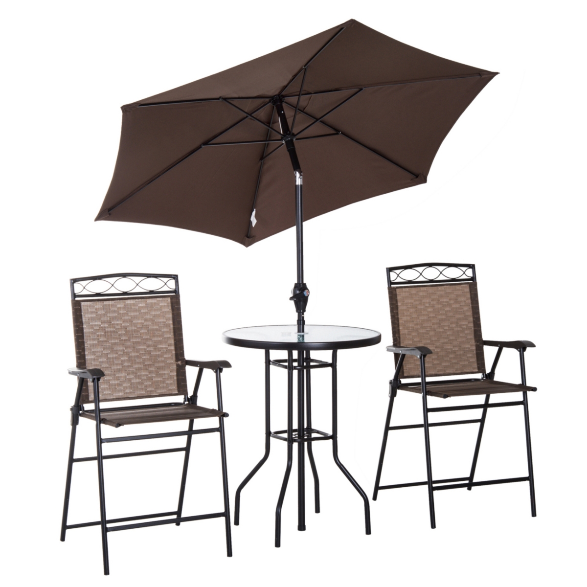 Click here for 4-Piece Patio Dining Set with Folding Chairs and A... prices