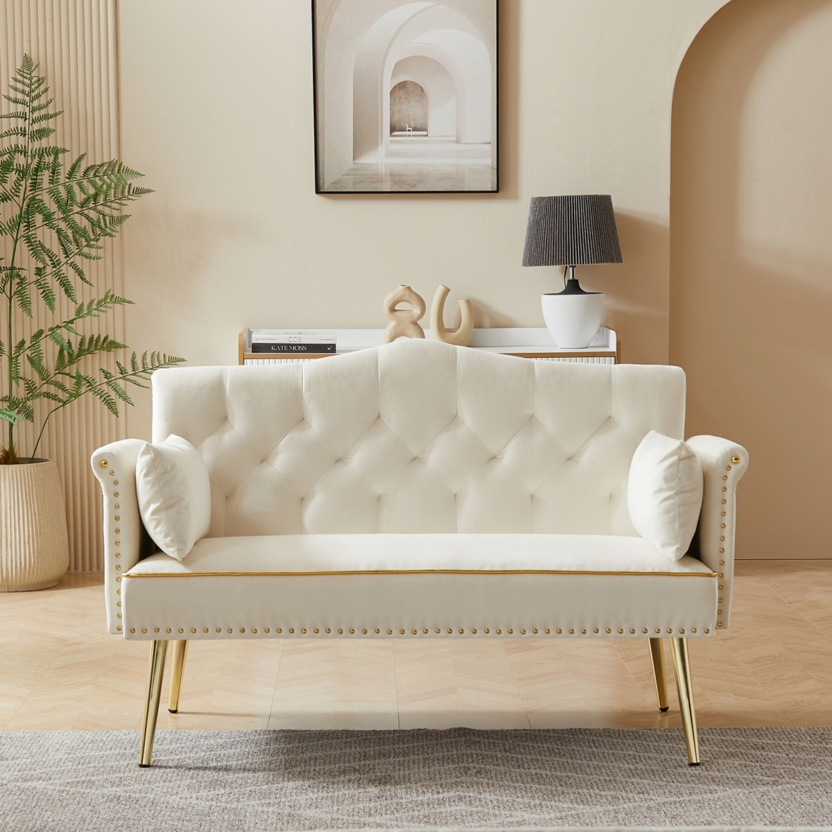 Click here for Streamdale Furniture Cream White 2 Seater Sofa - C... prices