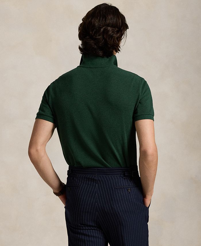 Polo Ralph Lauren Men's Cotton Custom Slim Fit Mesh Polo Shirt - Macy's