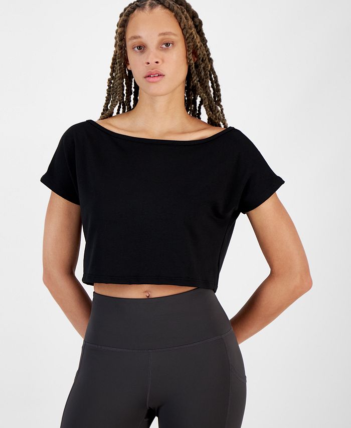 Macy's Women's Off-The-Shoulder T-Shirt, Created for Macy's - Macy's