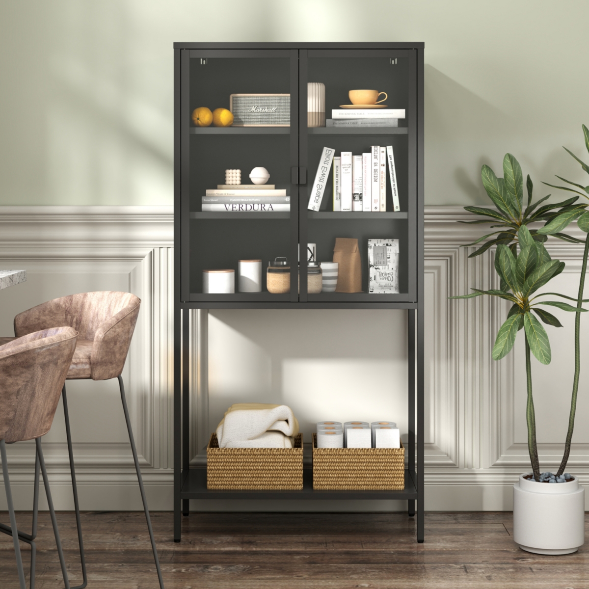 Click here for Streamdale Heavy Duty Storage Cabinet with Glass D... prices
