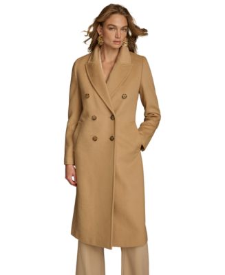 Donna Karan New York Women's Double-Breasted Reefer Coat - Macy's