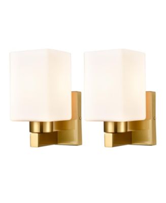 MOOSE 2-Pack Brass Wall Sconce Modern Bathroom Vanity Light - Macy's