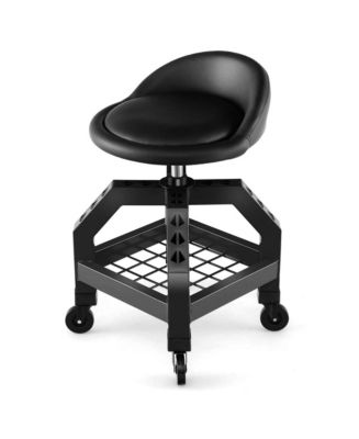 Rolling Seat Mechanic Stool Chair with Tool Tray 4 Universal Wheels for ...