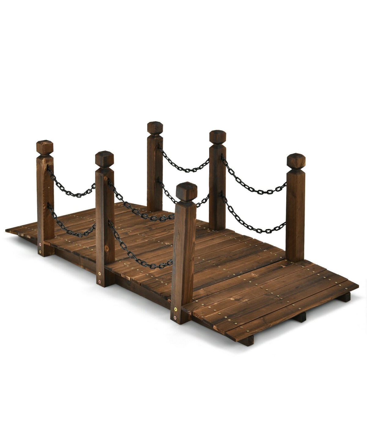 Click here for Skonyon 5 Feet Wooden Garden Bridge Arc Footbridge... prices