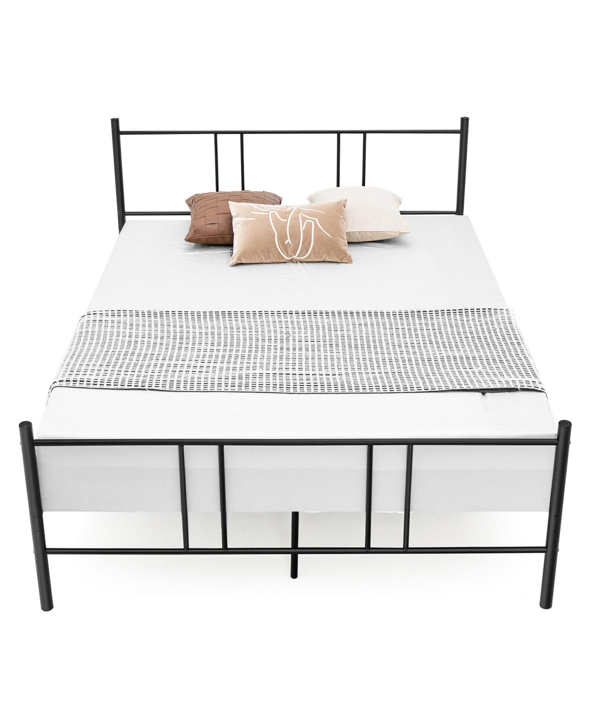 Click here for Gymax Queen Size Steel Platform Bed Frame Headboar... prices