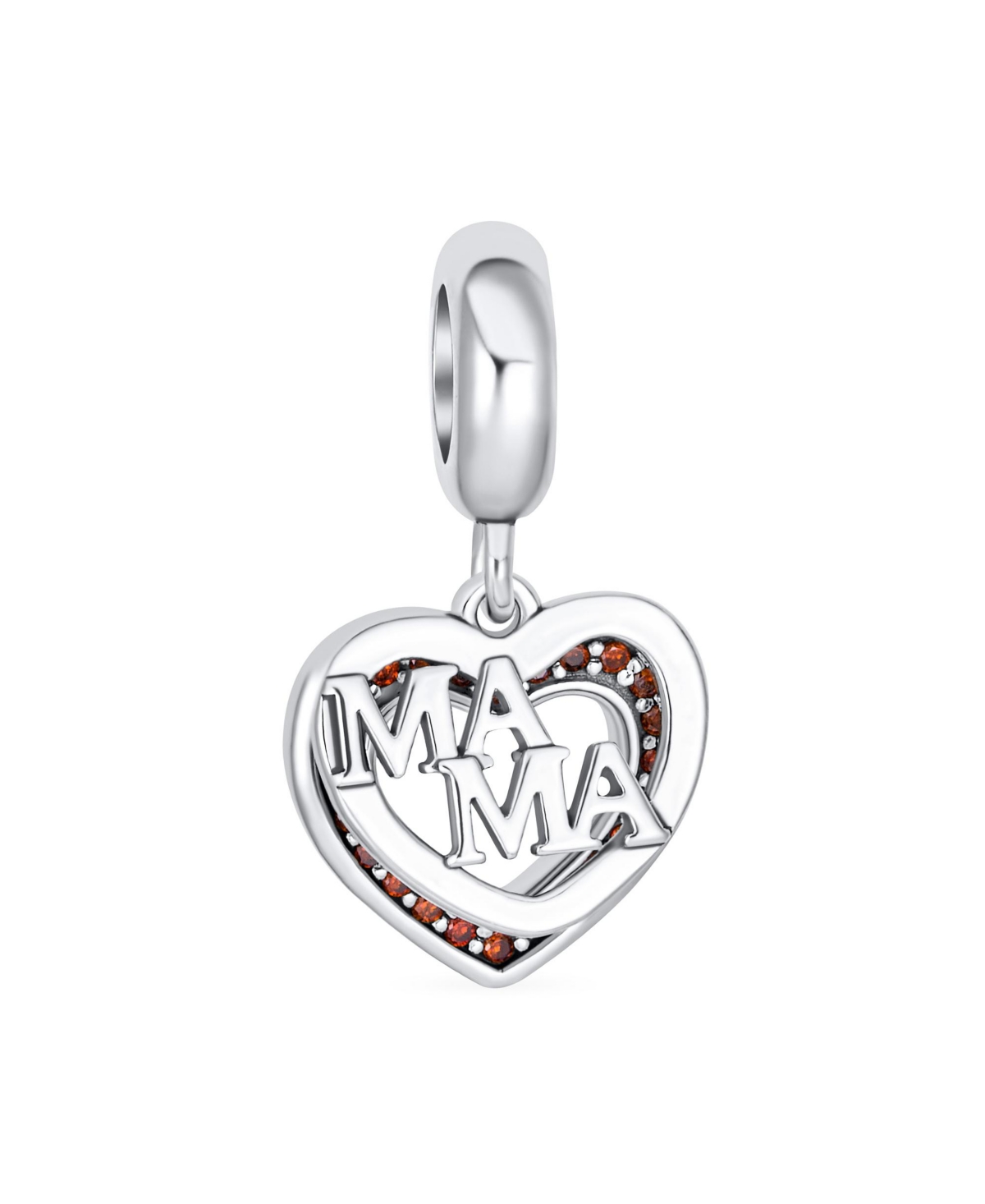 Click here for Bling Jewelry Two Open Hearts Bff Mama Red Zirconi... prices